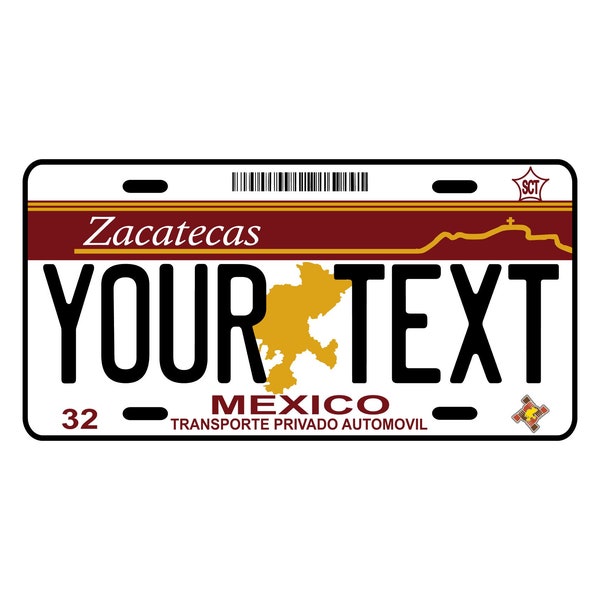 Zacatecas License Plate - Etsy