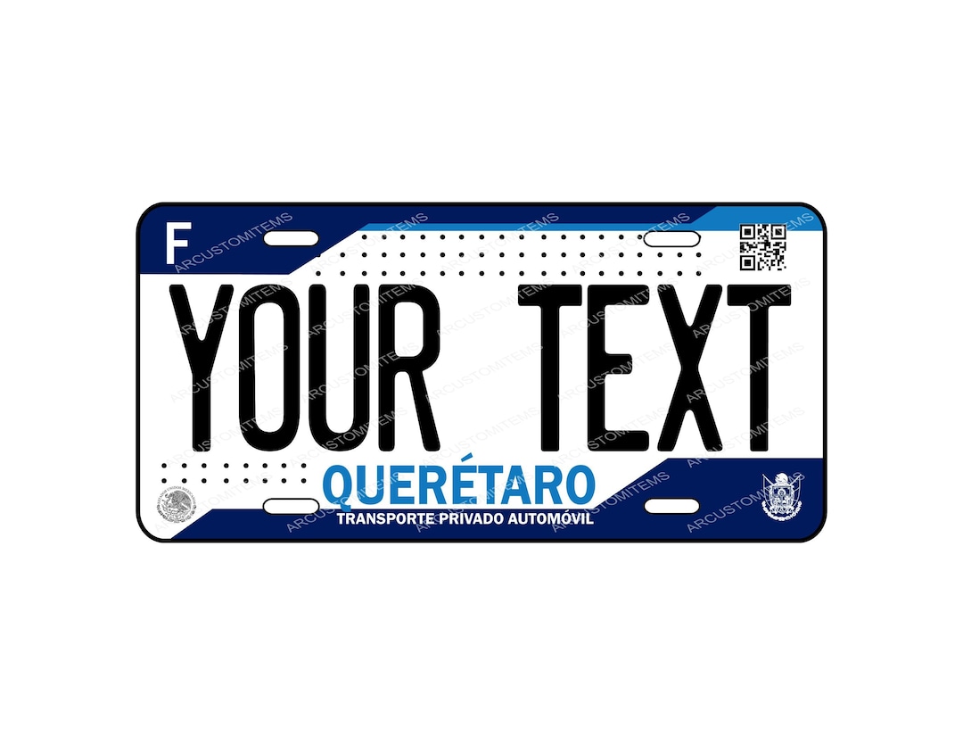Personalized QUERETARO Plate/ Any Text/ 6 "x 12" Aluminum Plate ...