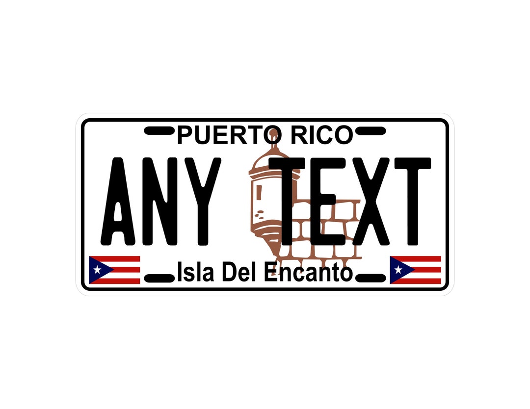 Personalized Puerto Rico Decorative Plate/ Any Text-any Text/ 6x12 ...