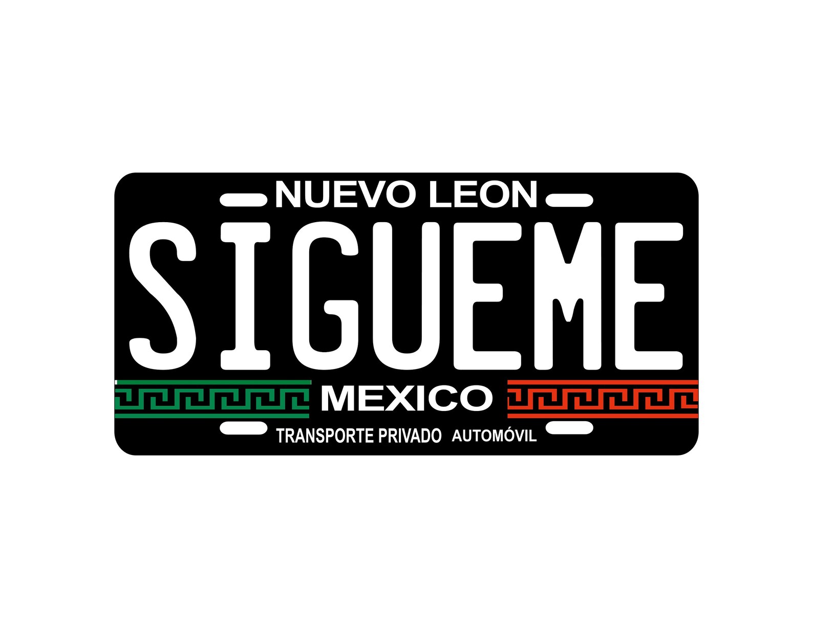 Personalized Plates From Mexico Any Text-any State, Car Plate Mexico ...