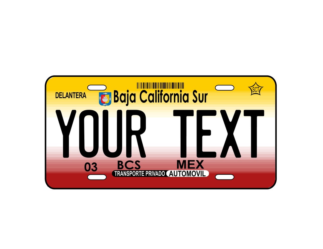 Mexican License Plates, BAJA CALIFORNIA SUR State Car License Plates ...