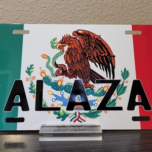 Car Plate Bandera MEXICO, License Plate Mexico, Plates Carro Mexico ...