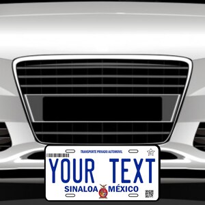 Car Plate SINALOA, Personalized Aluminum Car Plate State of SINALOA ...