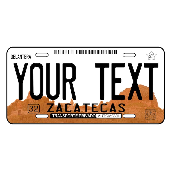 Zacatecas License Plate - Etsy
