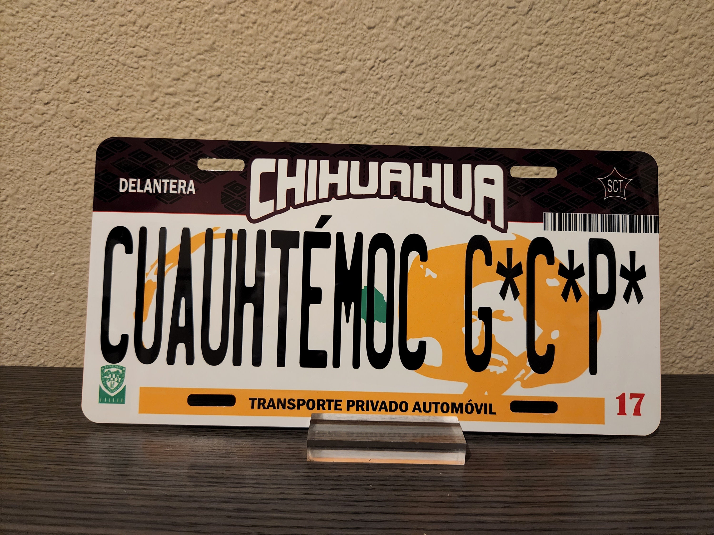 Decorative Plate State of Chihuahua, Car Plate Mexico, Car Plates of ...