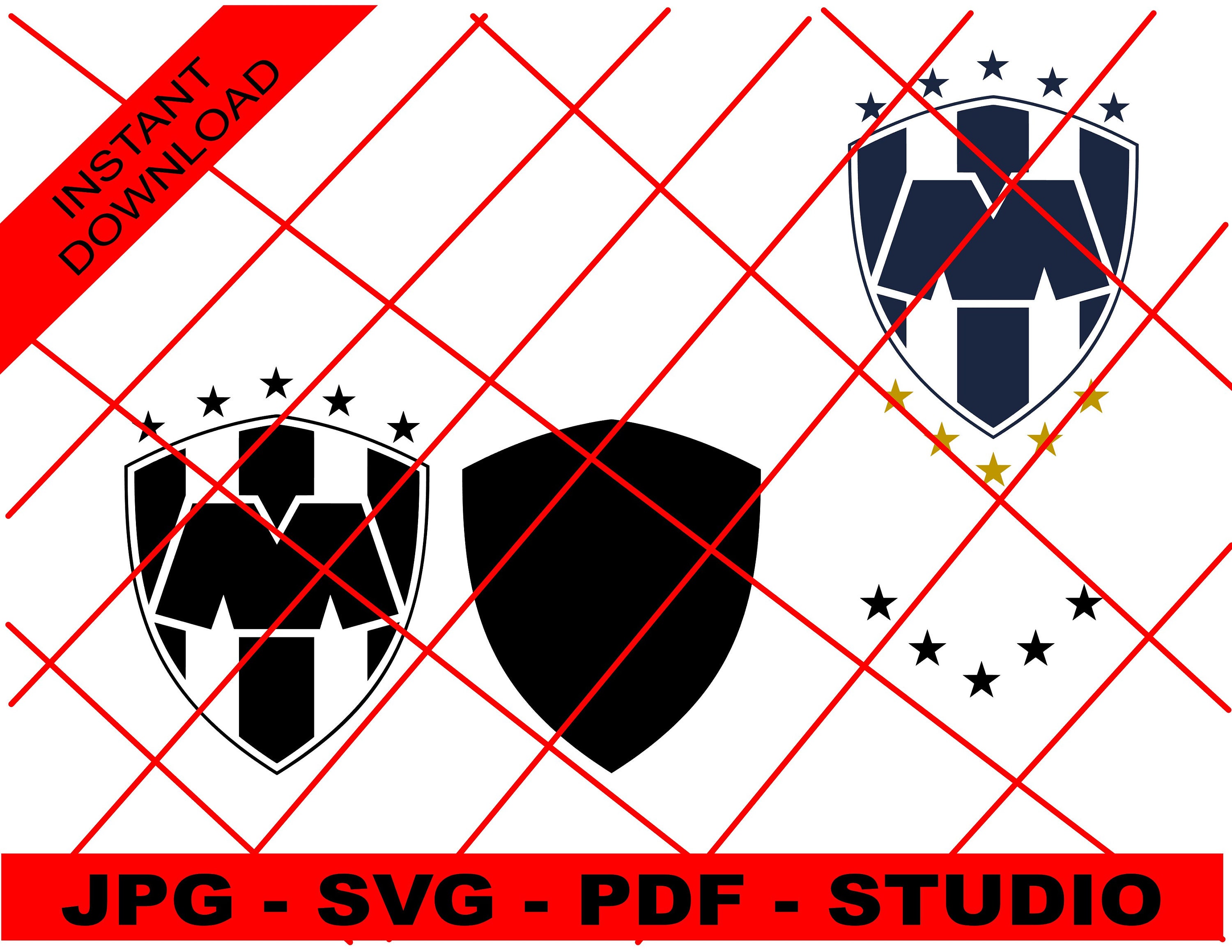 Archivo Digital del Club MONTERREY, Vector de los Rayados , Mexican ...