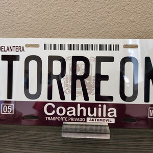 Decorative Car Plate State of COAHUILA, Car Plate Mexico, Car Plates of ...