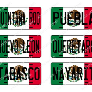 Mexico Flag Car Plates, Personalized Car Plate States Mexico, Car Plate ...