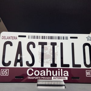 Decorative Car Plate State of COAHUILA, Car Plate Mexico, Car Plates of ...