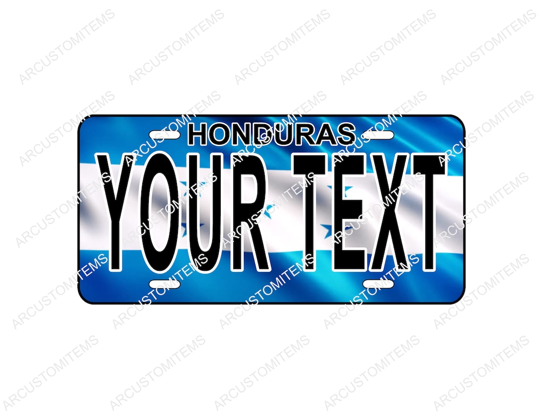 Decorative Car Plate From Honduras, Car Plate Honduras, Custom Car ...