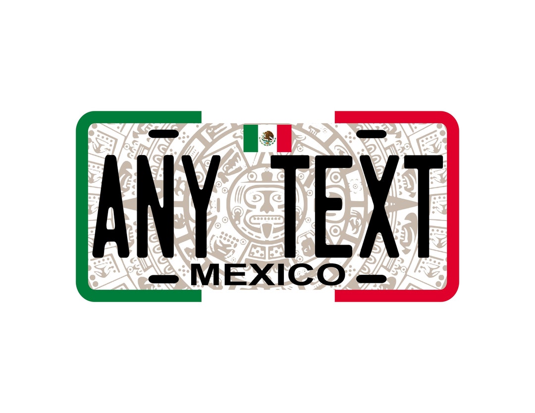 Car Plates From Mexico Personalized Car Plate Mexico Car - Etsy