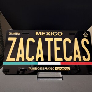 Personalized Car Plate From ZACATECAS, Car Plate Mexico, Car Plates ...