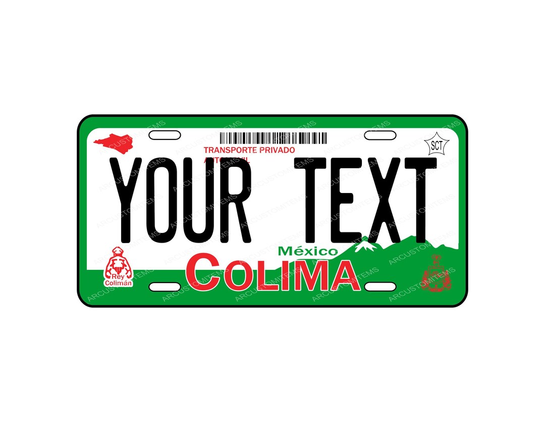 Car Plate Colima, Car Plate Mexico, Car Plates From the States of ...