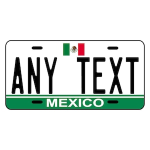 MEXICO Car Plate, Mexico Car Plate, Mexico State Aluminum Car Plates ...