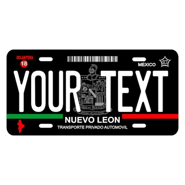 Nuevo Leon Custom License Plate - Etsy