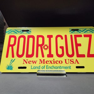 Car Plate New Mexico / NUEVO MEXICO Custom Personalized License Plate ...