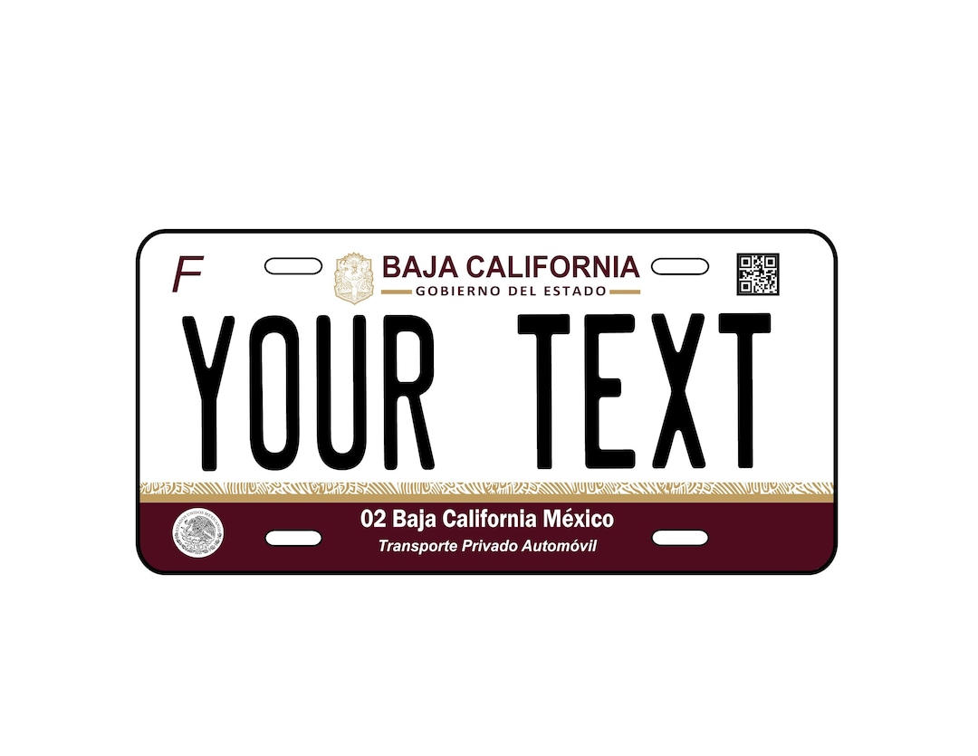 Placas Mexico BC, Car Plate Mexico, Placas Automovil Estado BAJA ...