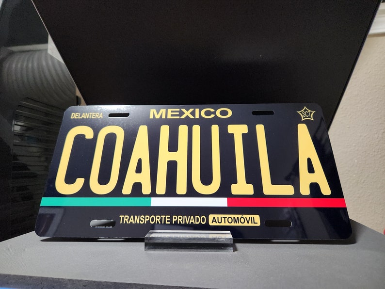 Personalized Car Plate From COAHUILA, Car Plate Mexico, Car Plates From ...