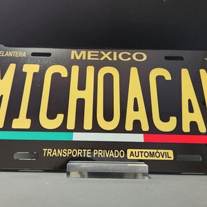 Placa para Carro Personalizada de MICHOACAN, Car Plate Mexico, Placas ...