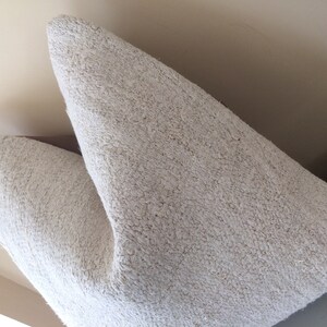 Hemp Couch Pillow Cover -18x18 Floor Cushion Cover -white Throw Pillow ...