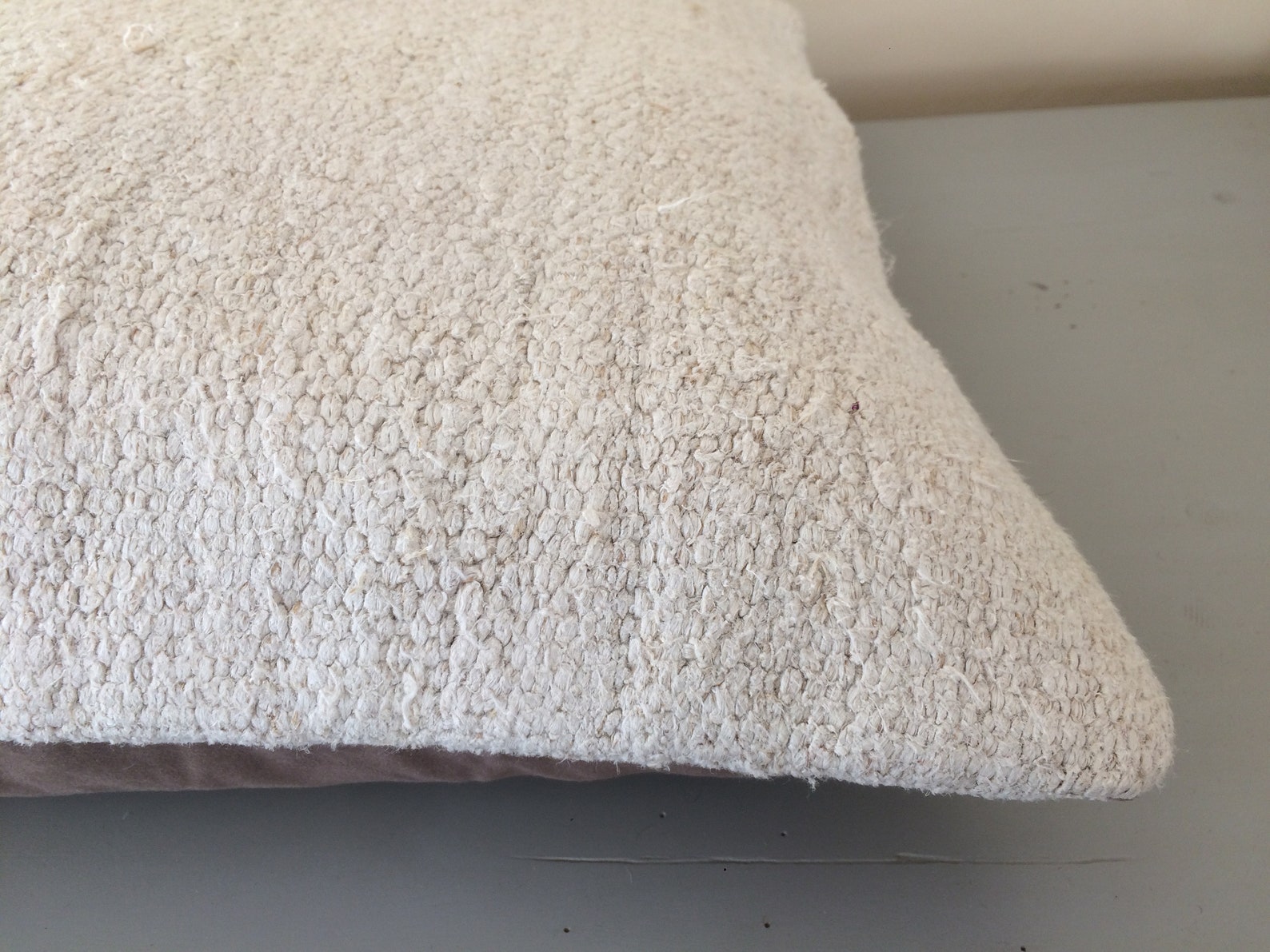 Hemp Couch Pillow Cover 18x18 Floor Cushion Cover white - Etsy