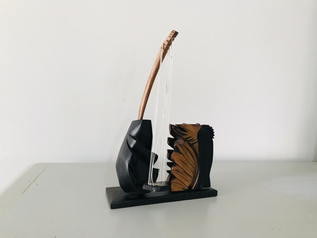 Wooden Instrument Figurine -made of Cameroon -original Hand Carved ...