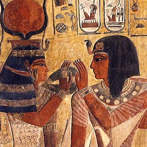 Ancient Egyptian A5 Greeting Card the Goddess Hathor and King Seti I ...