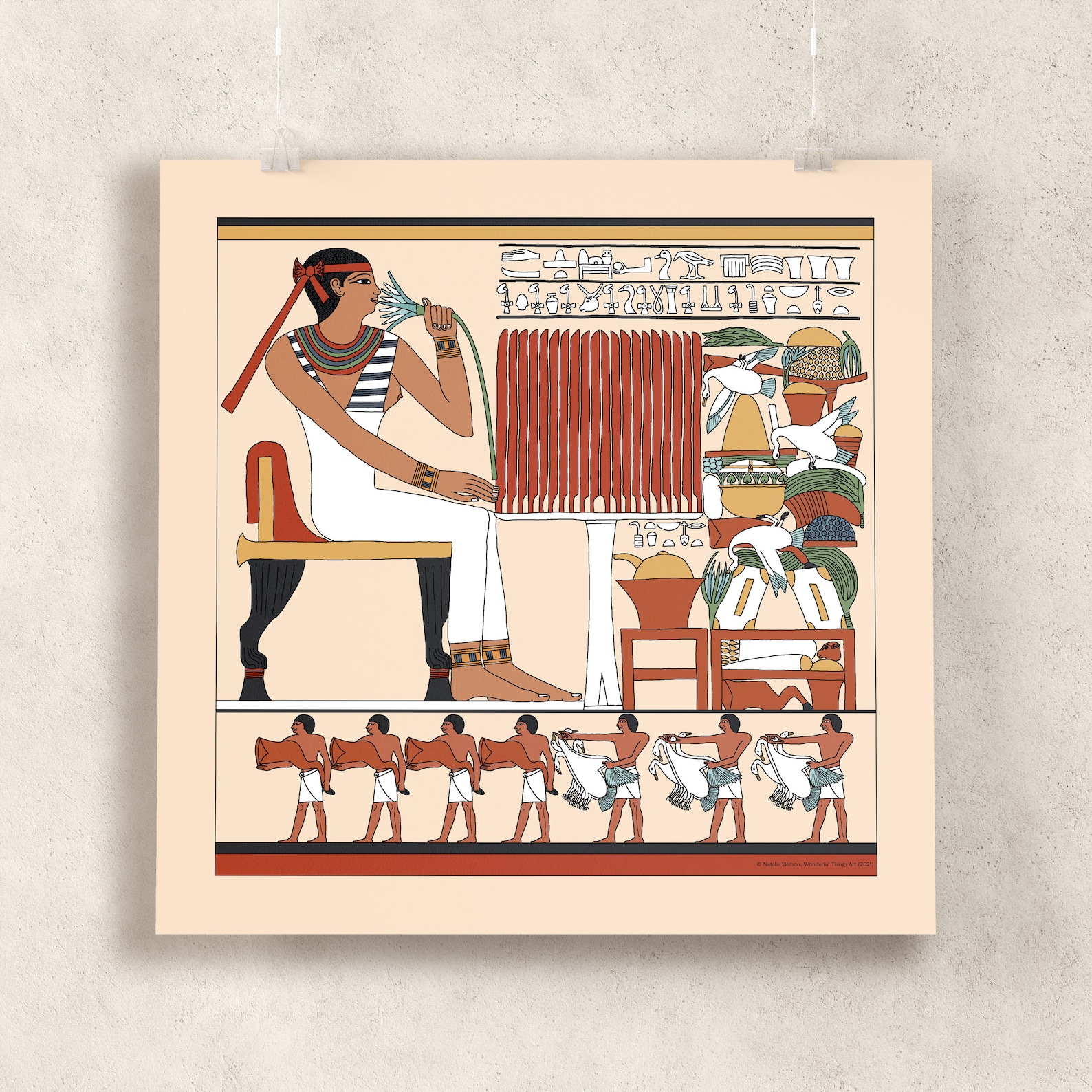 The Offering Table of Watetkhethor - Ancient Egyptian Square Giclée ...