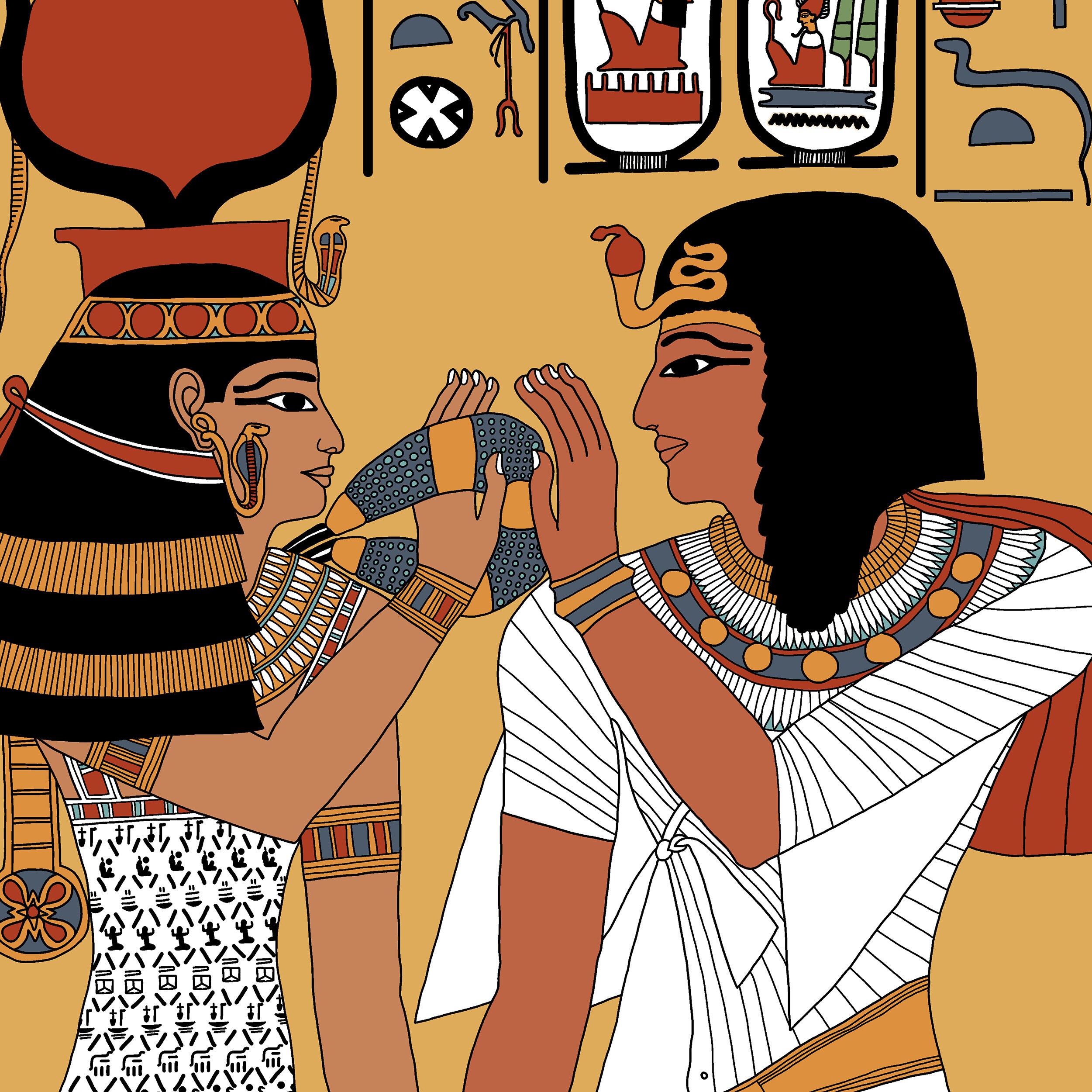 Ancient Egyptian A5 Greeting Card the Goddess Hathor and King Seti I ...