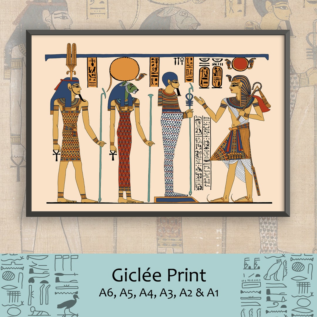 Ancient Egyptian Reproduction Unframed Art Print - the Triad of Memphis ...