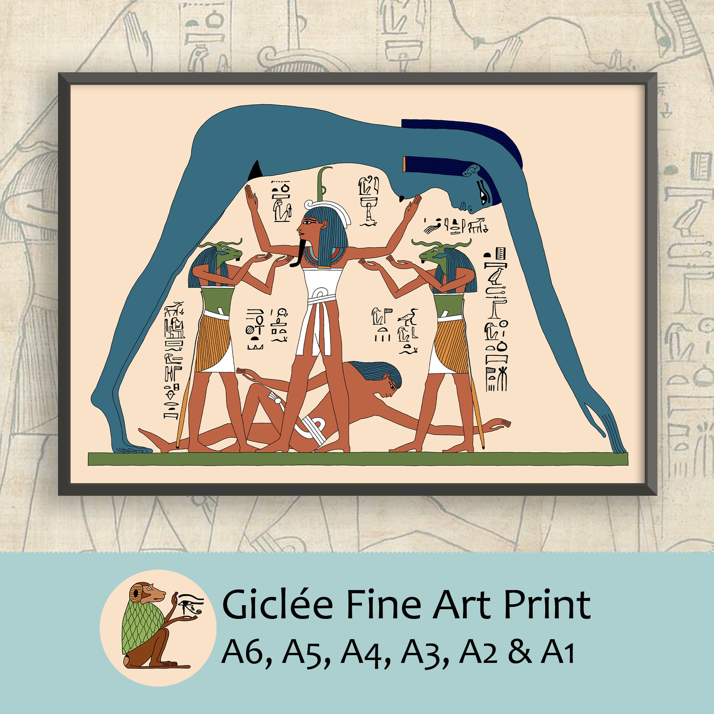 Ancient Egyptian Reproduction Unframed Art Print the Creation of the ...