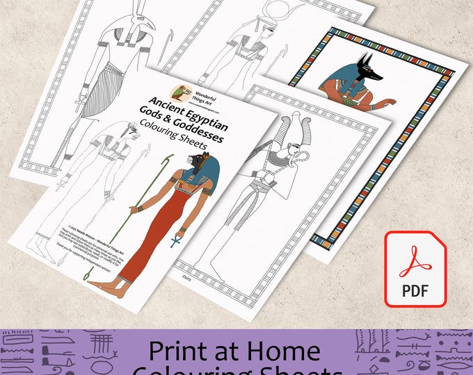 Ancient Egyptian Placemat, a Printable Birthday Party Activity Sheet ...