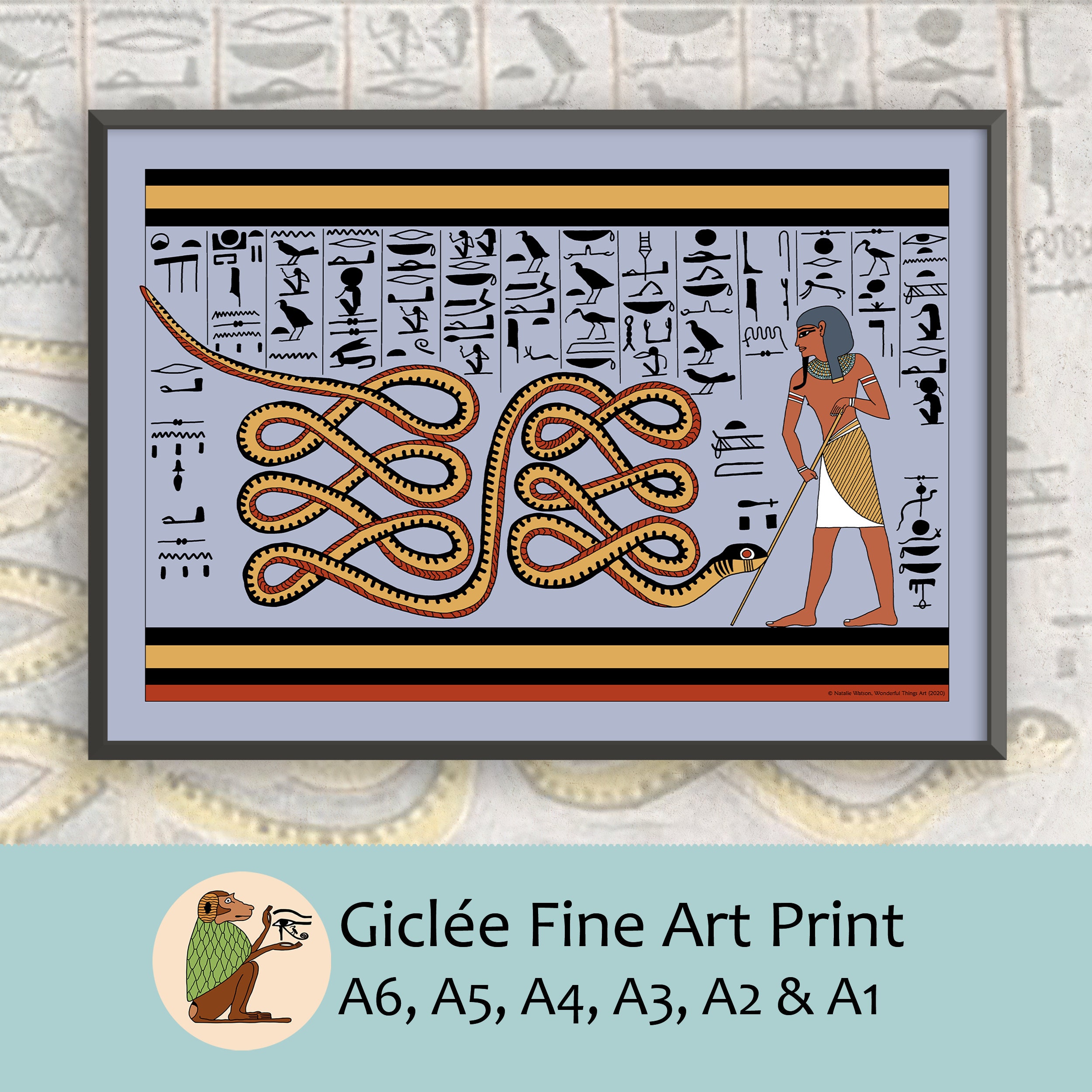Ancient Egyptian Reproduction Unframed Art Print the Creation God Atum ...