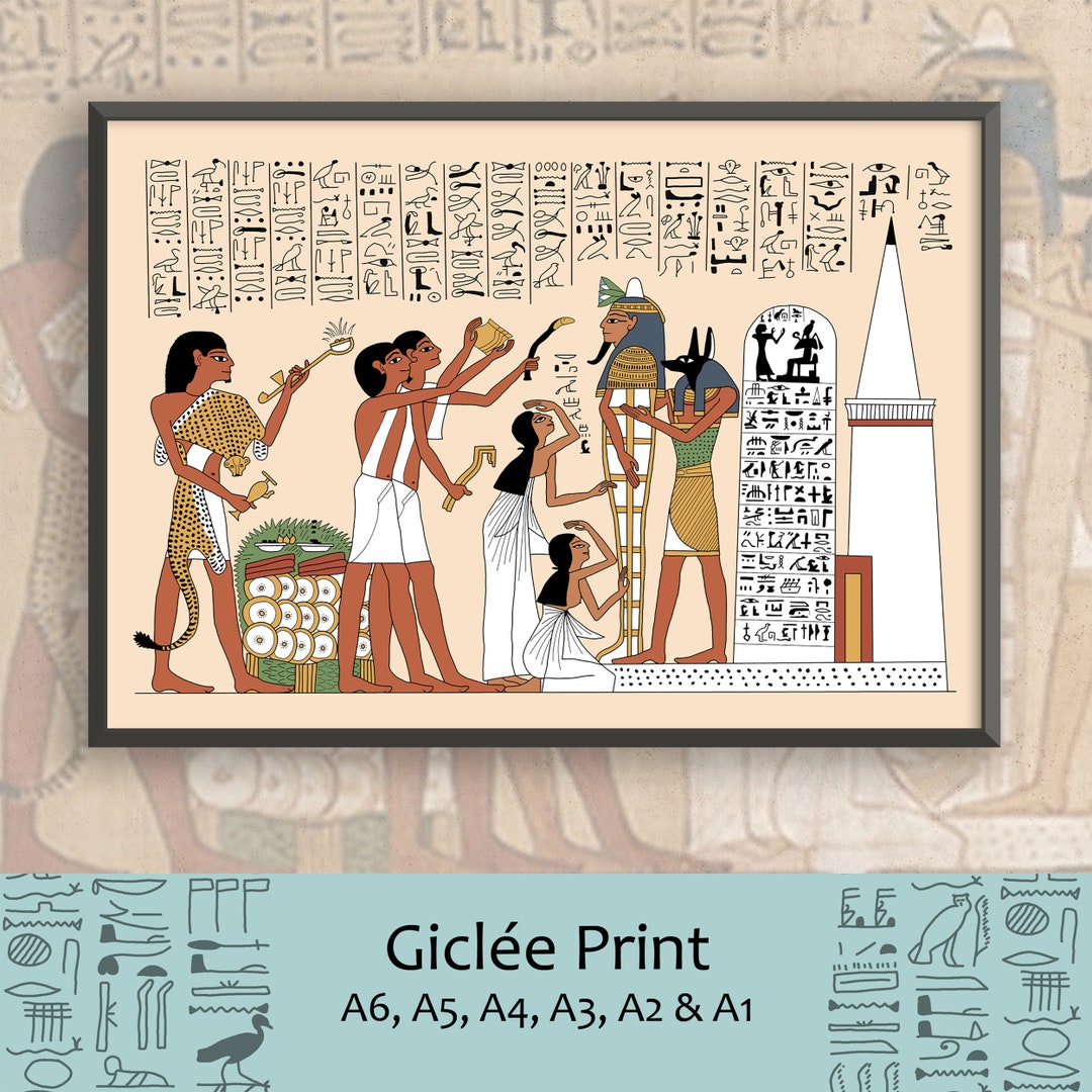 The Opening of the Mouth Ceremony - Ancient Egyptian A-size Giclée Fine ...