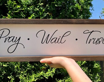 Pray Trust Wait | Etsy