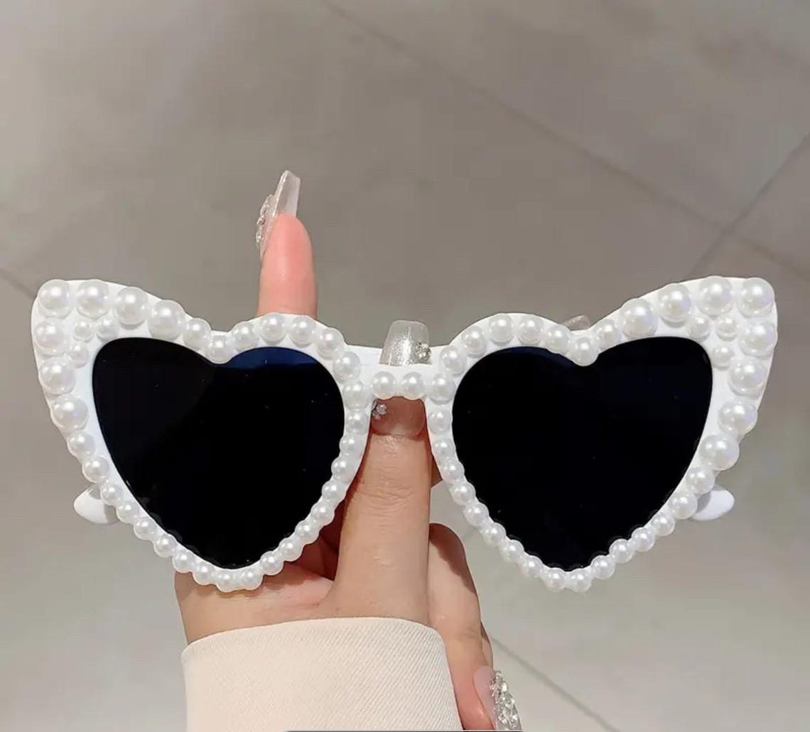 Pearl Heart Sunglasses - Etsy