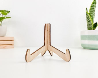 Wood Easel Display Stand, Plate Stand, Plaque Stand, Photo Holder, Wood ...
