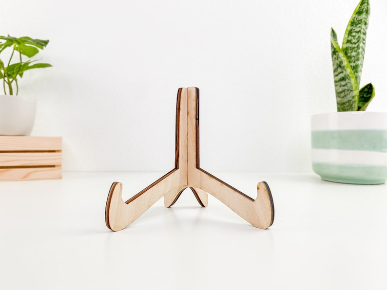 Wood Easel Display Stand, Plaque Stand, Plate Stand, Photo Holder, Wood ...