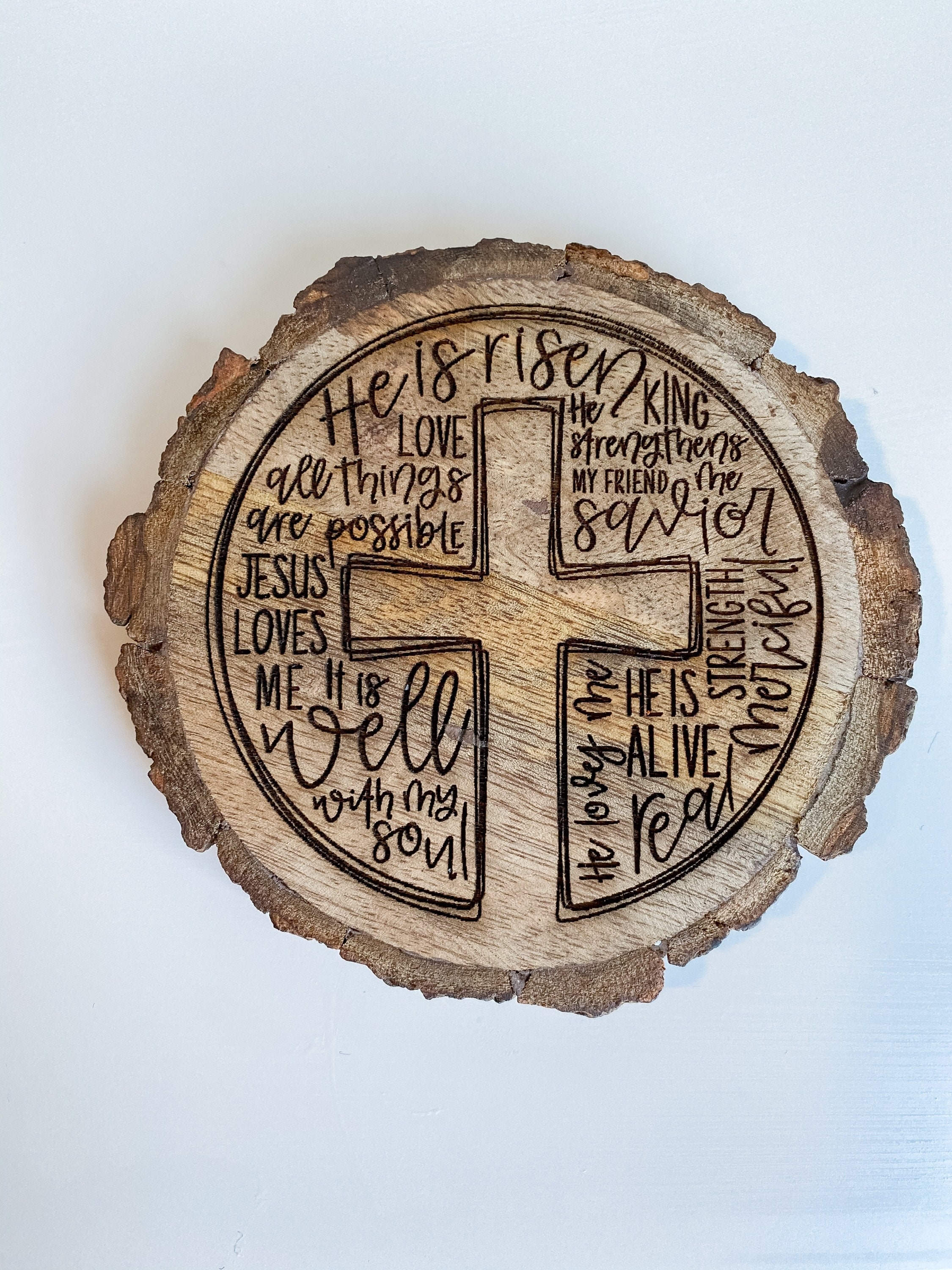 Personalized Engraved Round Wooden Coaster, Wood Slice Coasters, Wood ...