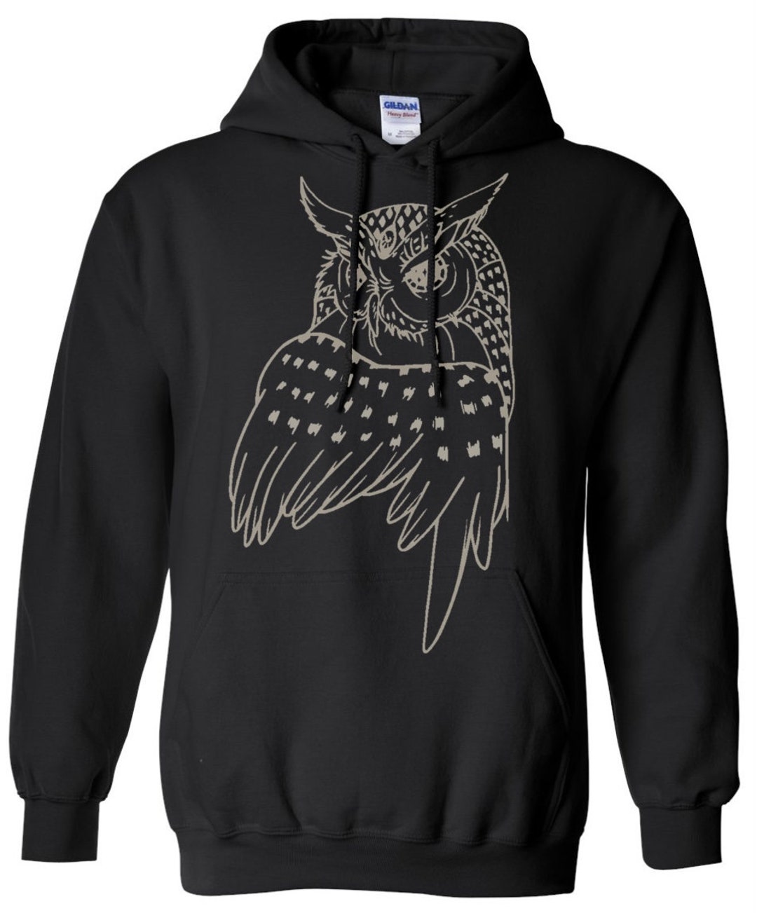 Owl Hand-painted Bleach Hoodie - Etsy