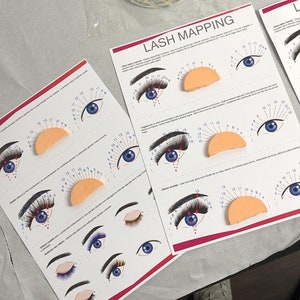 Lash Map SheetsDirections Printable Lash Mapping | Etsy
