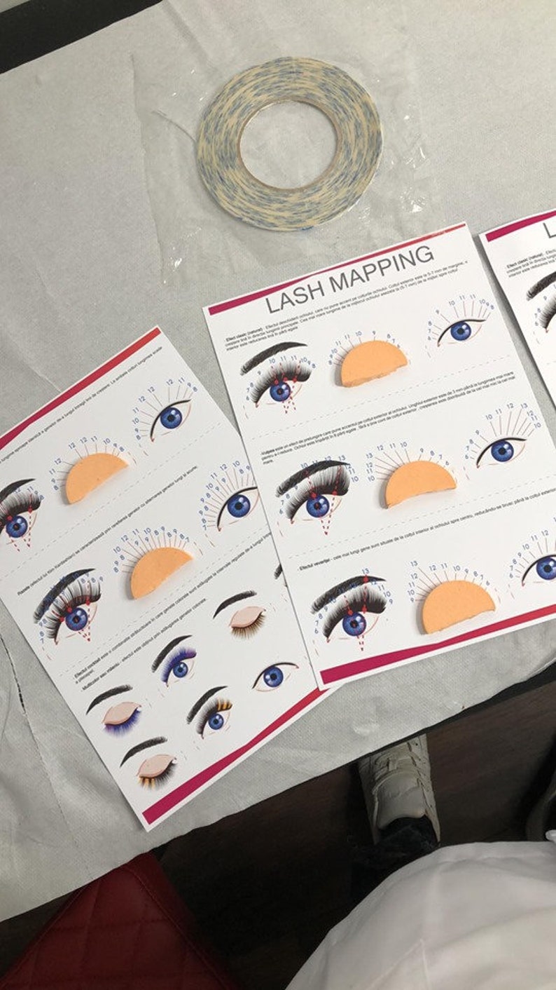 Lash Map SheetsDirections Printable Lash Mapping | Etsy