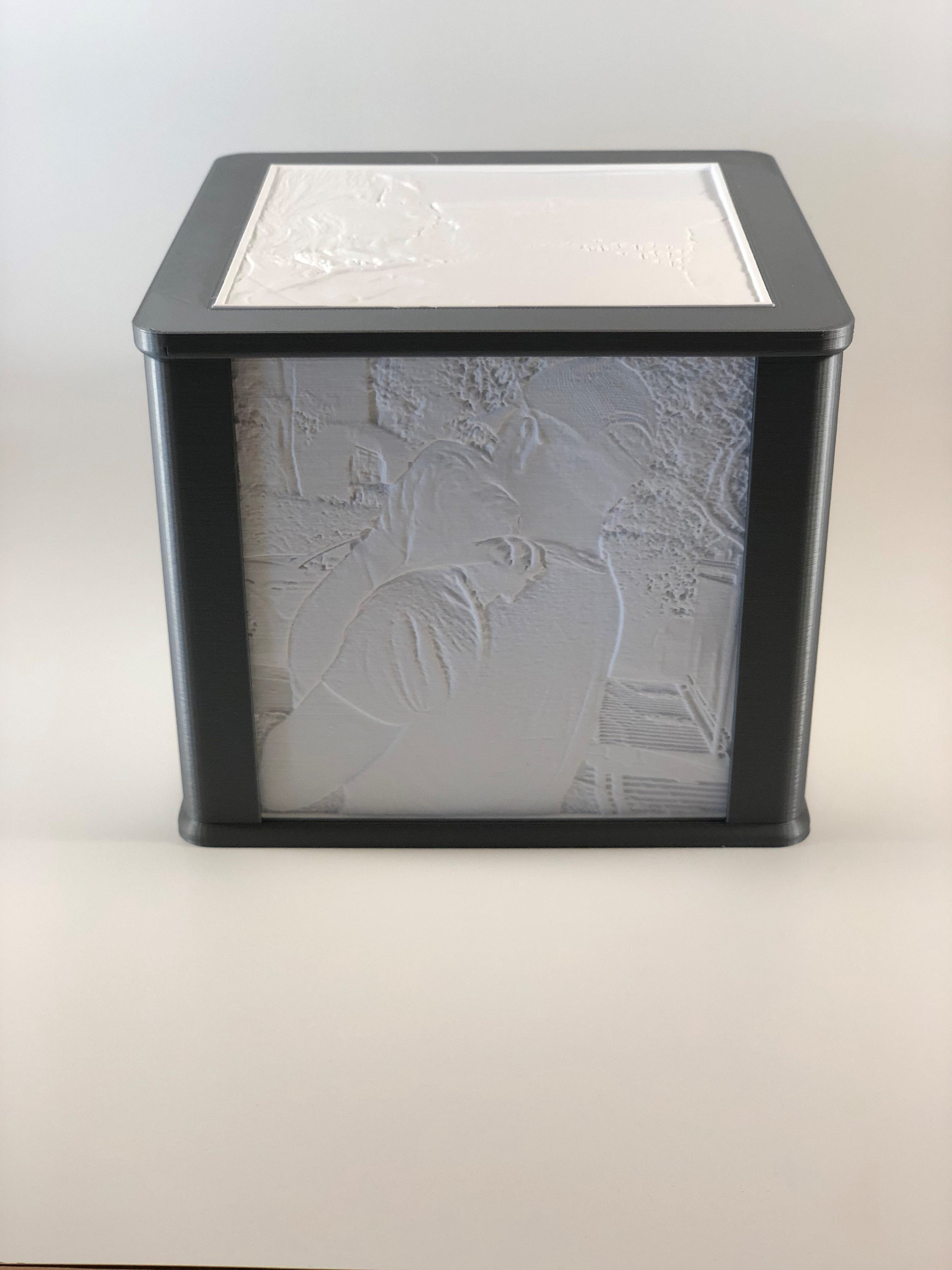 Large Personalized Photo Lamp - Custom 3D Printed Lithophane - Birthday ...