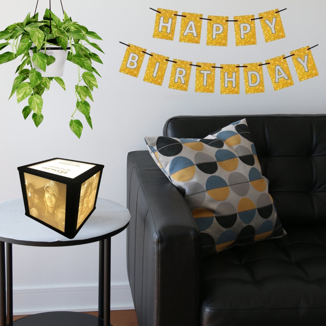 Birthday Personalized Photo Lamp - 3D Printed - Birthday Photo ...