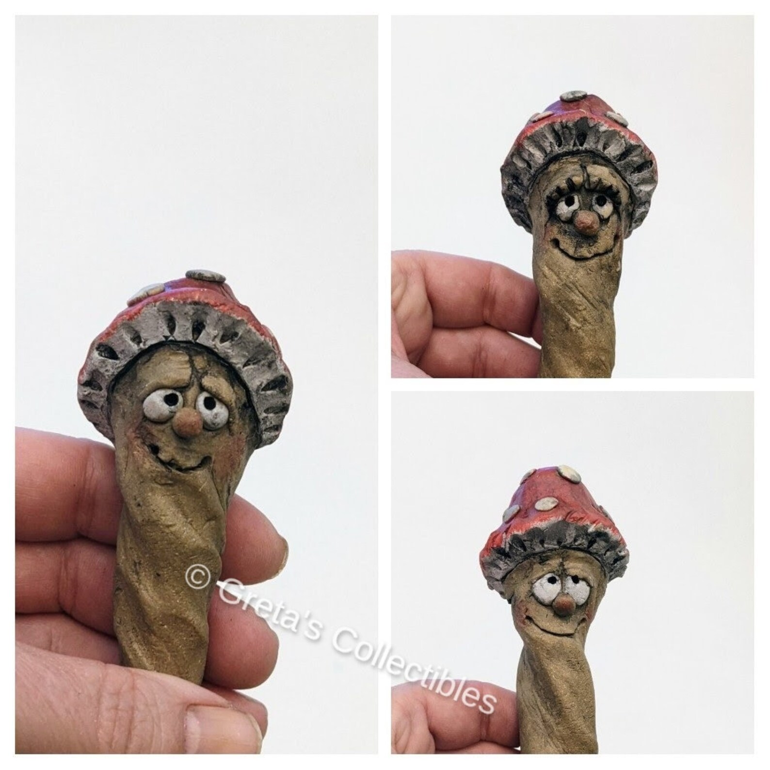 Family of 3 Whimsical Garden Mushrooms Fairy Garden Decor - Etsy