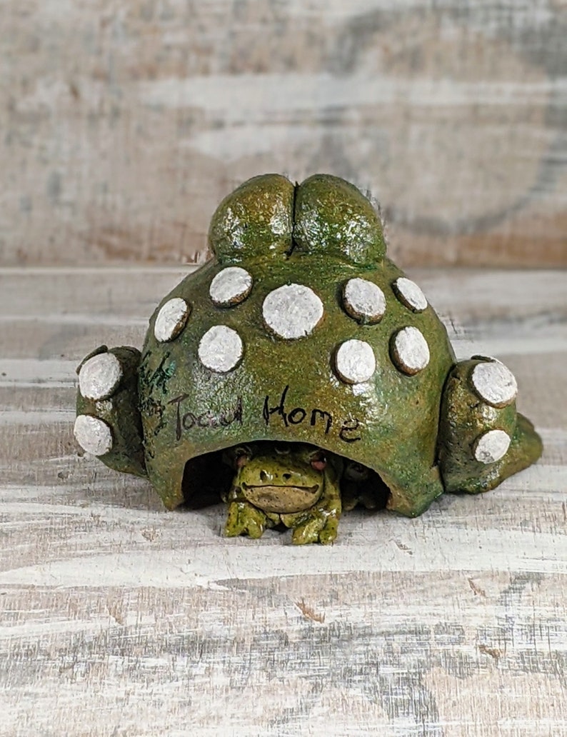 Ceramic Toad House OOAK High Fired Frog Whimsical Toad | Etsy