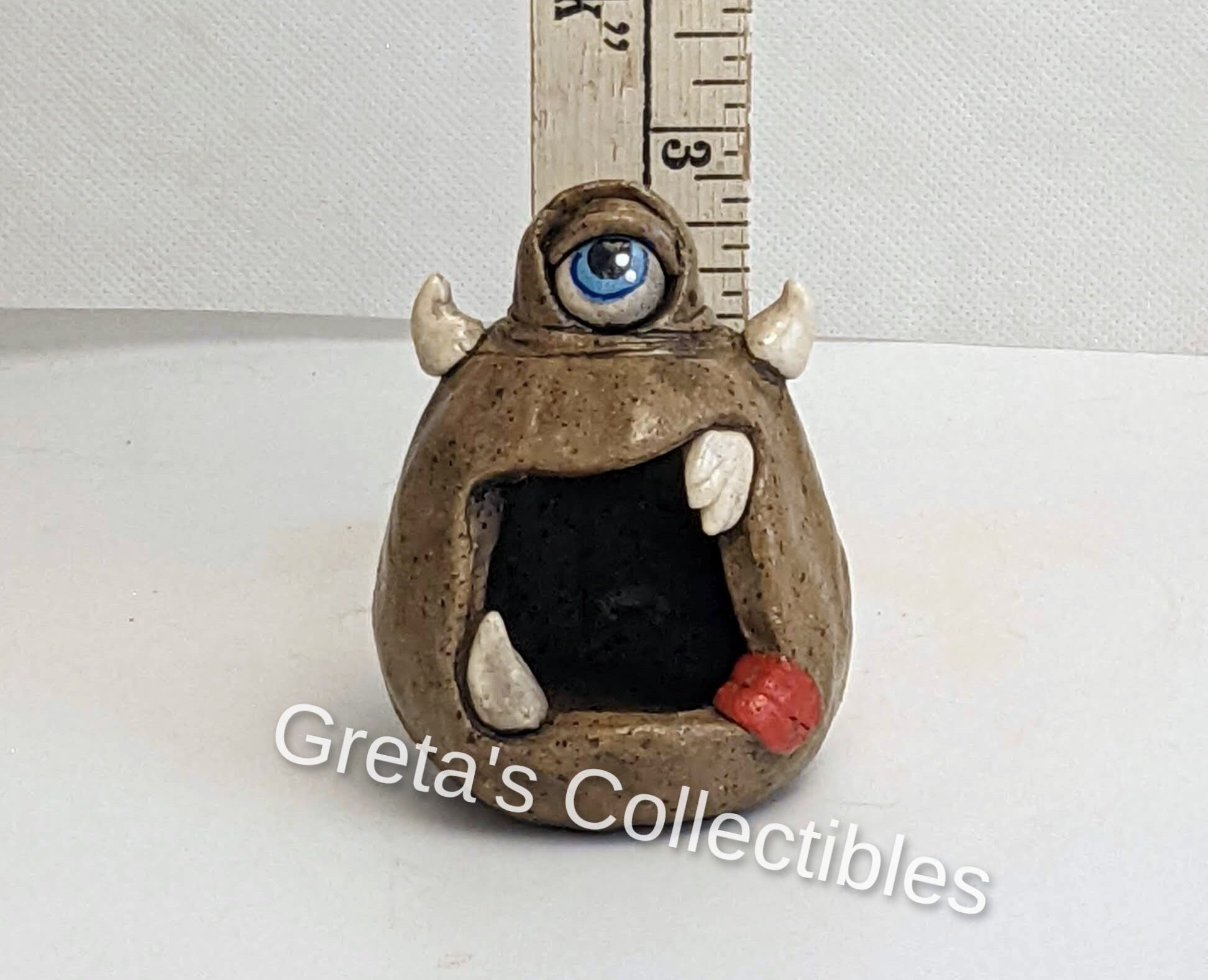 Mini Monster, OOAK, Cyclops Mini Monster, Ceramic Monster, Garden Art ...