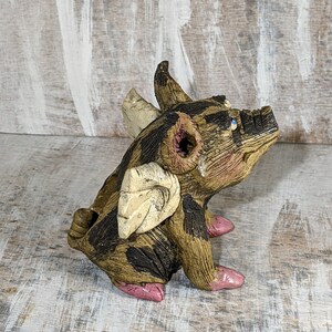 Flying Pig, Ceramic Pig, Incense Burner, Pig With Wings, OOAK, Farm Pig ...