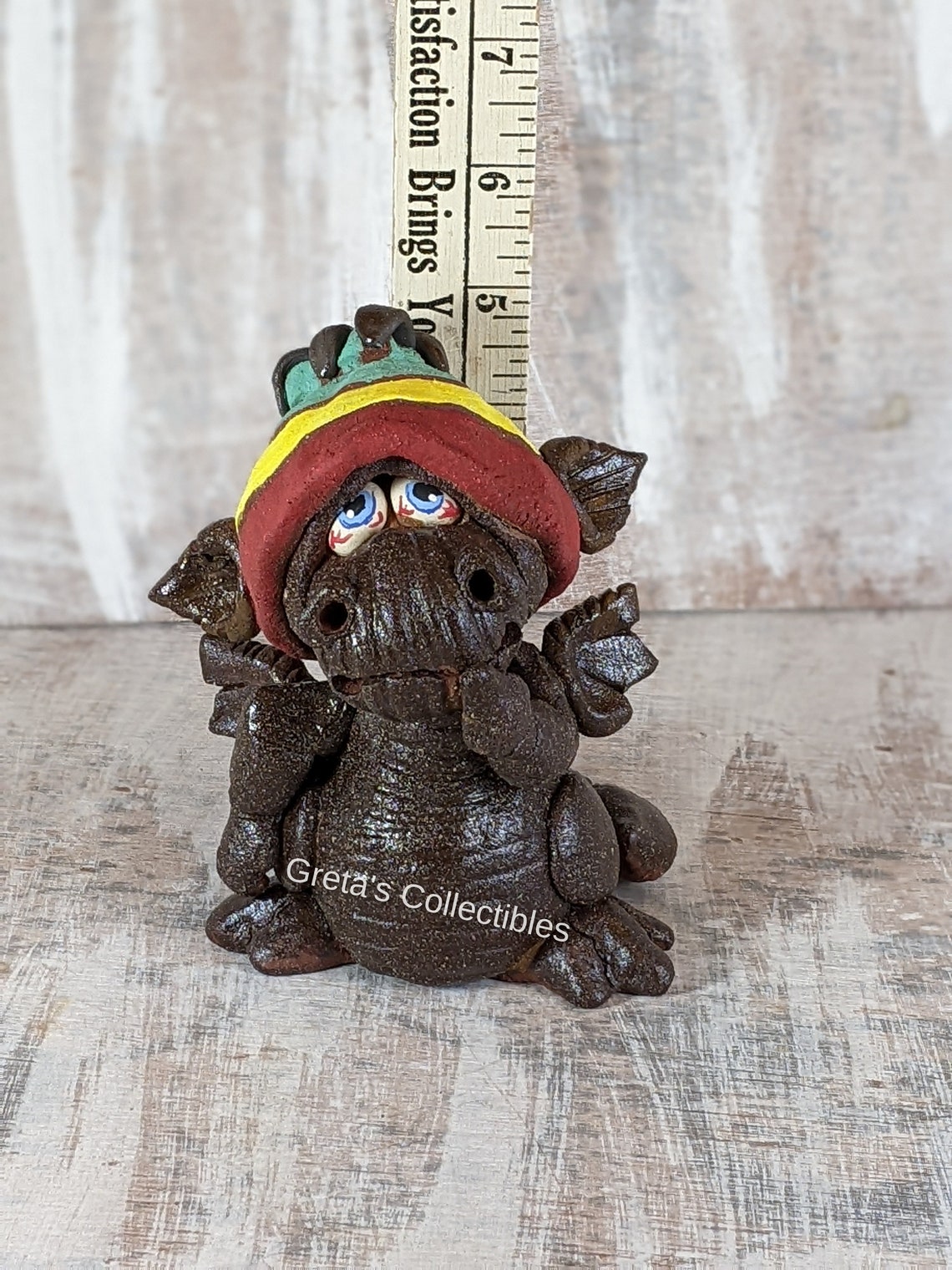 Rasta Dragon OOAK Stoneware Highfired Cold Glazed - Etsy