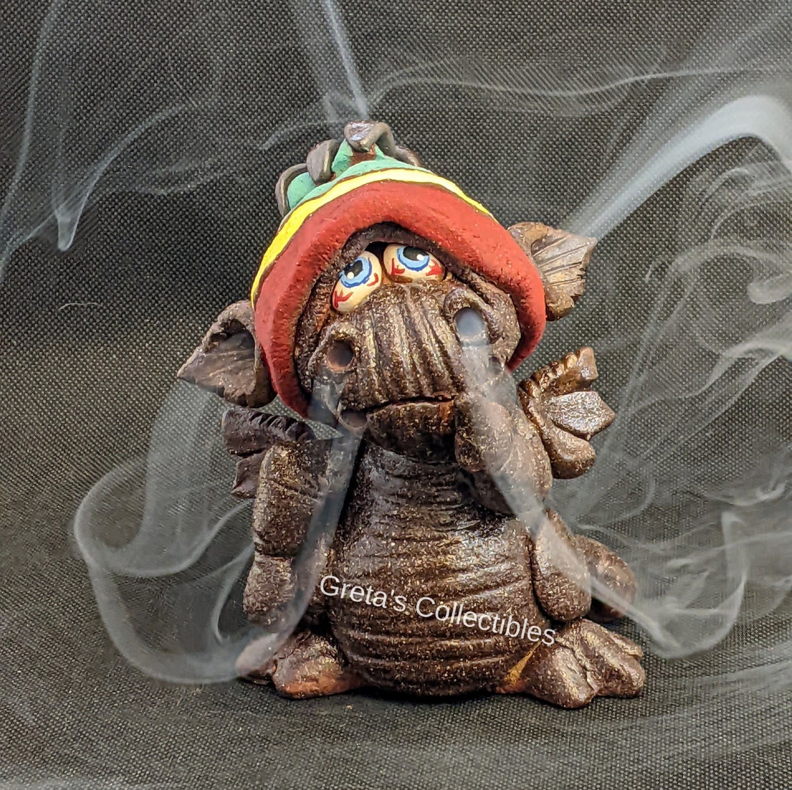 Rasta Dragon OOAK Stoneware Highfired Cold Glazed - Etsy